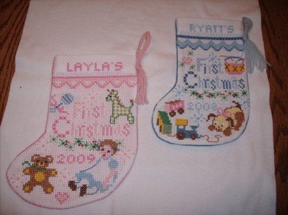 Personalized Baby's First Christmas Stocking | Etsy