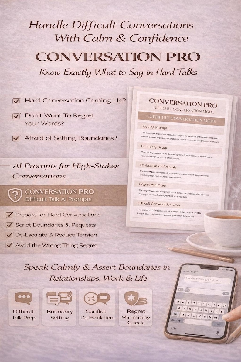 Conversation PRO AI Prompts | Difficult Conversations & Boundaries ...