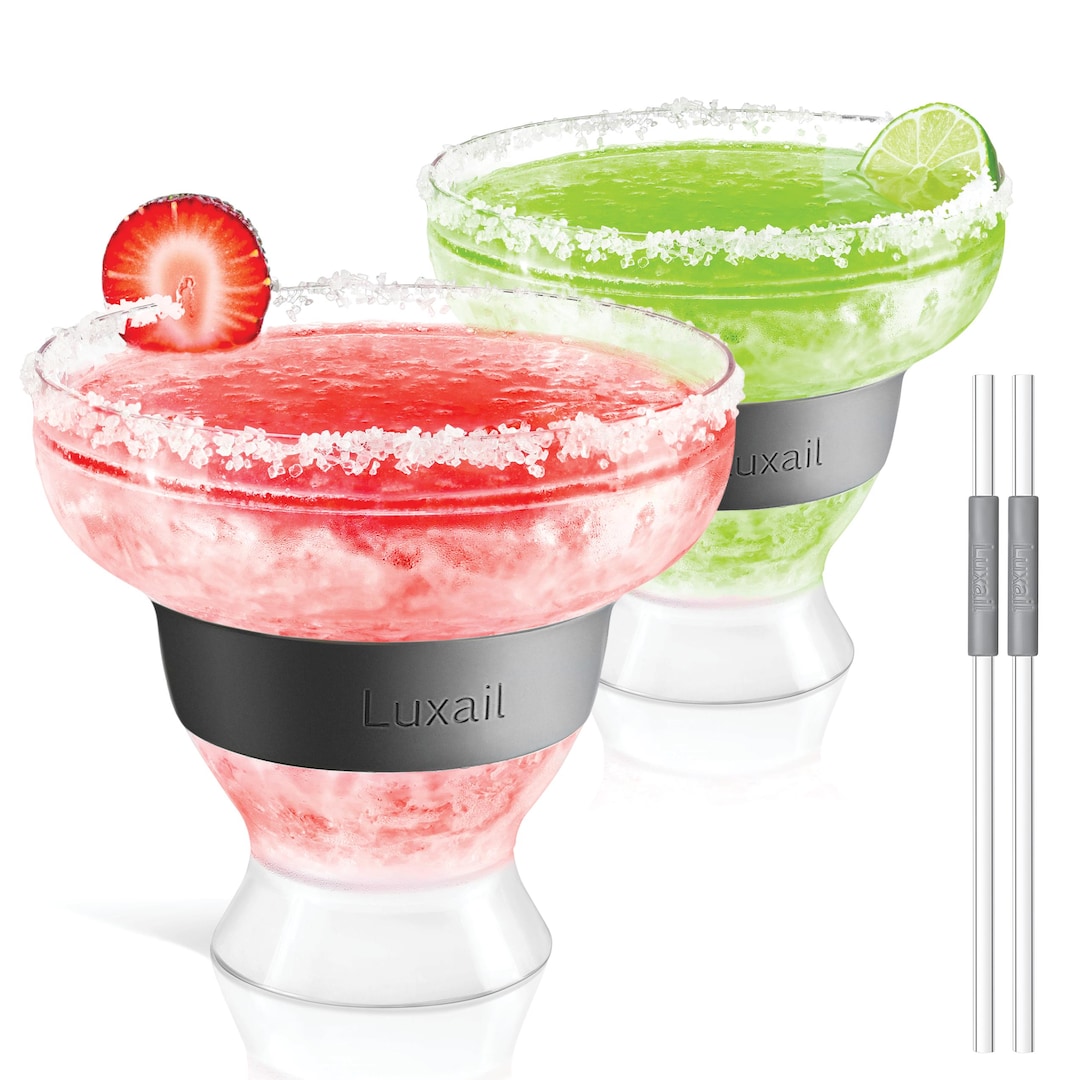 Insulated Margarita Glasses: Double Wall Cooling Chiller Set - Etsy