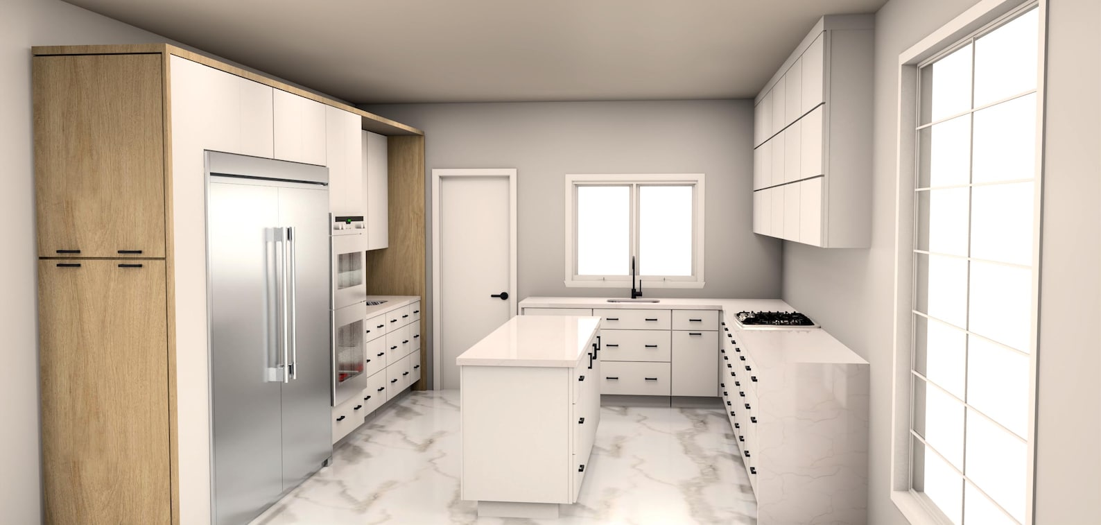Kitchen Interior Design, Professional Floor Plan, Detailed Elevations ...