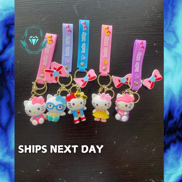 Hello Kittys Key Chain - Etsy