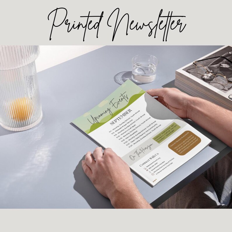 Church Newsletter Canva Templates With Earth Tones - BOTH Email and ...