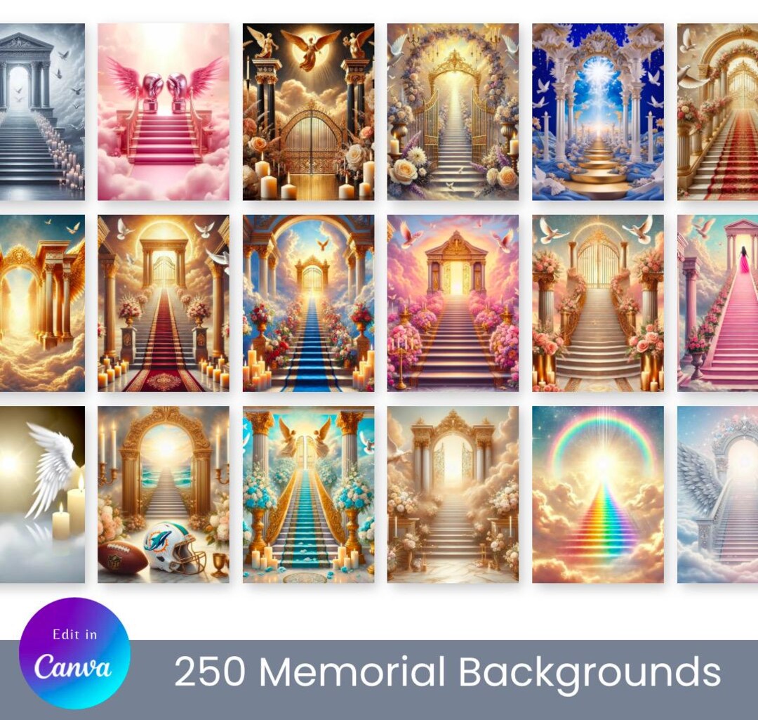 250 Memorial Backgrounds – Digital Tribute Backgrounds for Memorial ...