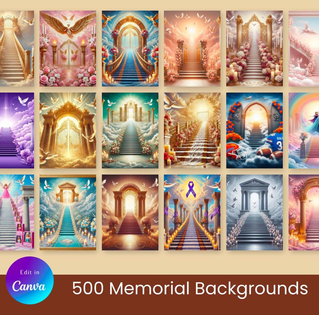 500 Memorial Backgrounds – Digital Tribute Backgrounds for Memorial ...