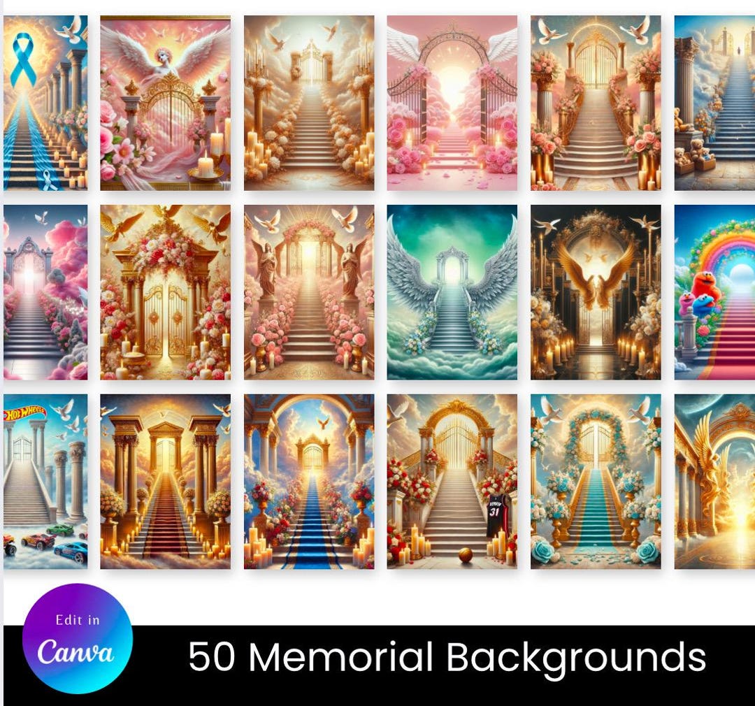 100 Memorial Backgrounds – Digital Tribute Backgrounds for Memorial ...