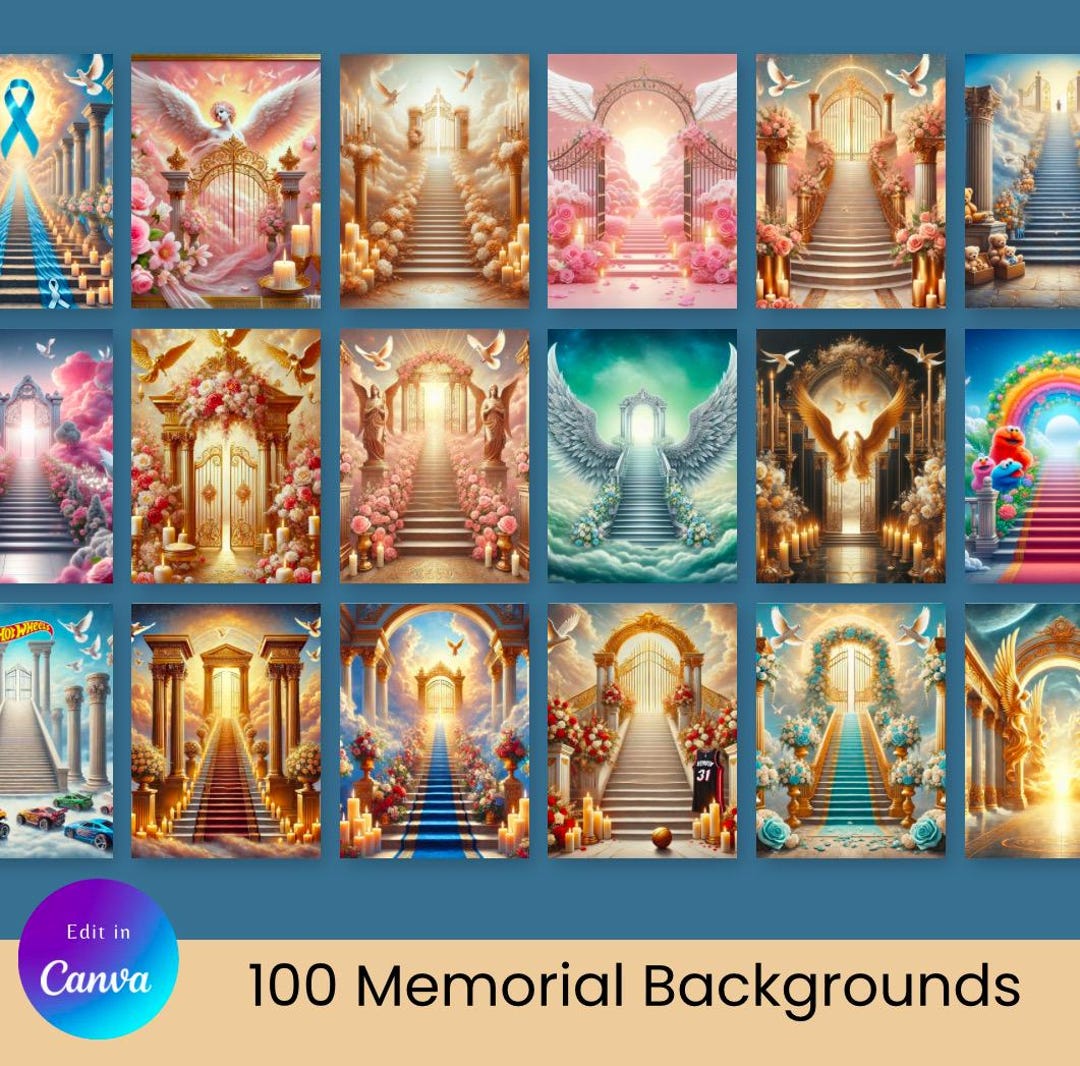 100 Memorial Backgrounds – Digital Tribute Backgrounds for Memorial ...