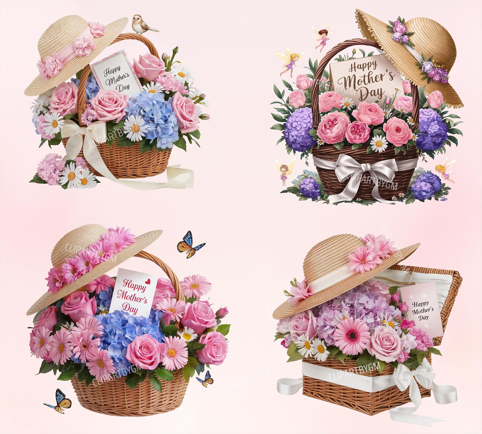 Happy Mother's Day Clipart Bundle, Mother's Day PNG, Mothers Day ...