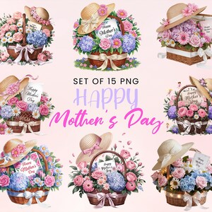 Happy Mother's Day Clipart Bundle, Mother's Day PNG, Mothers Day ...