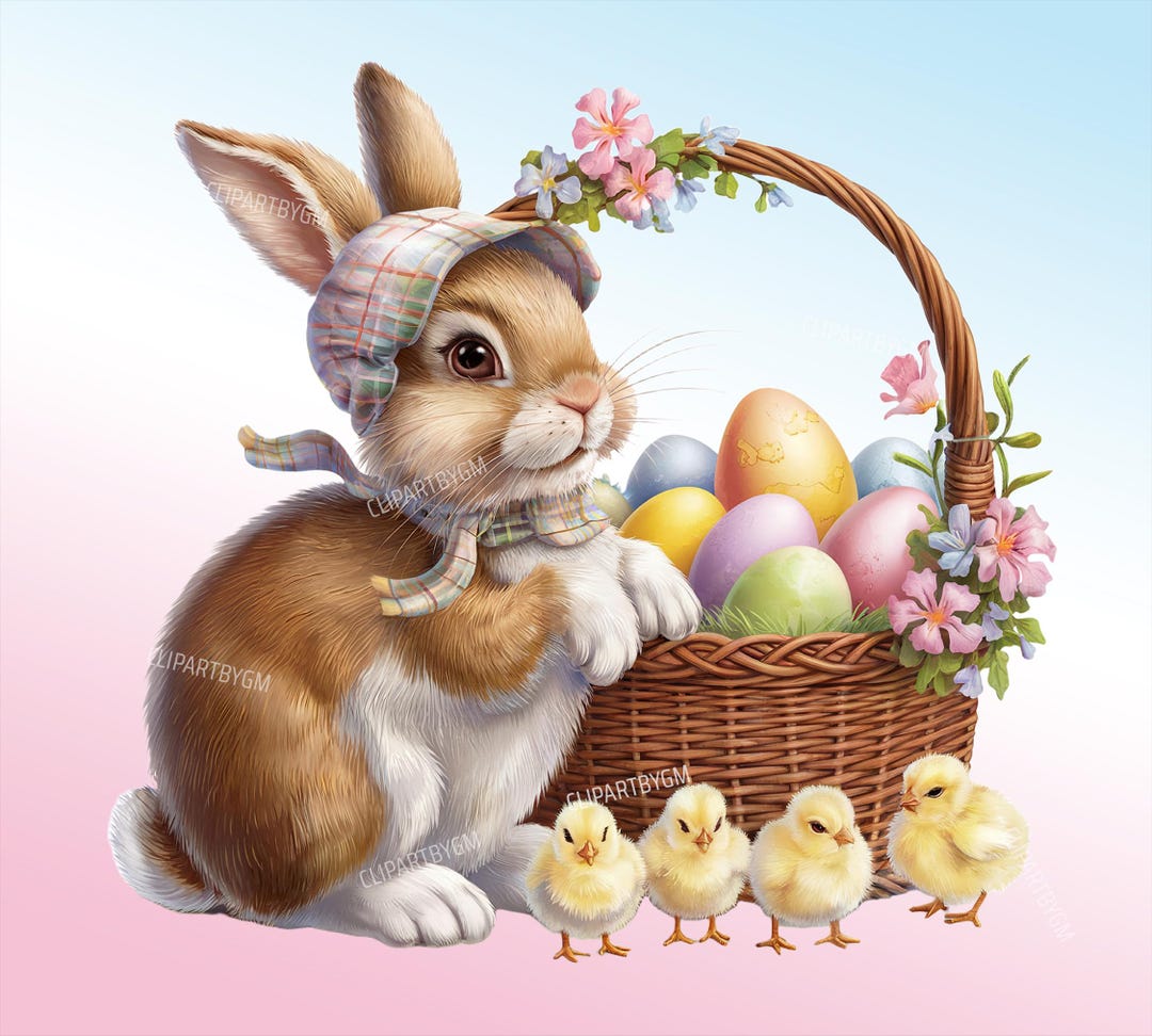 Easter Bunny Clipart Bundle, Easter Clipart, Easter Graphics, Easter ...