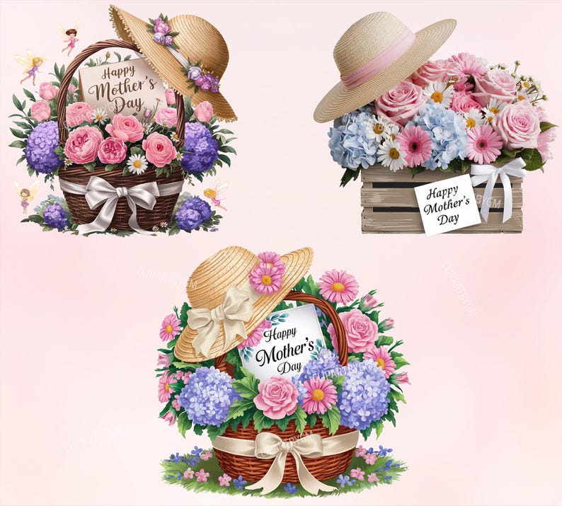 Happy Mother's Day Clipart Bundle, Mother's Day PNG, Mothers Day ...