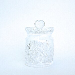 Vintage Cavan Crystal Lidded Jar ... Vintage Irish Crystal ... Jam Jar ...