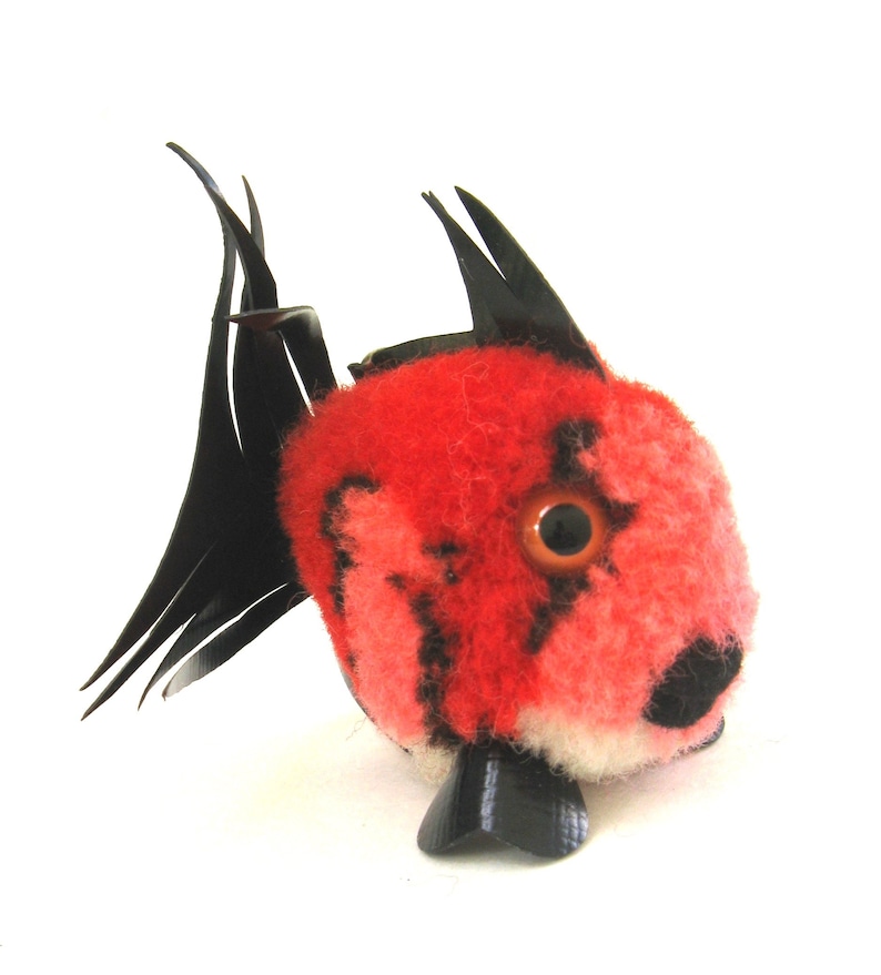 Vintage Miniature Steiff Fish ... Pom Pom Red Coral Fish - Etsy