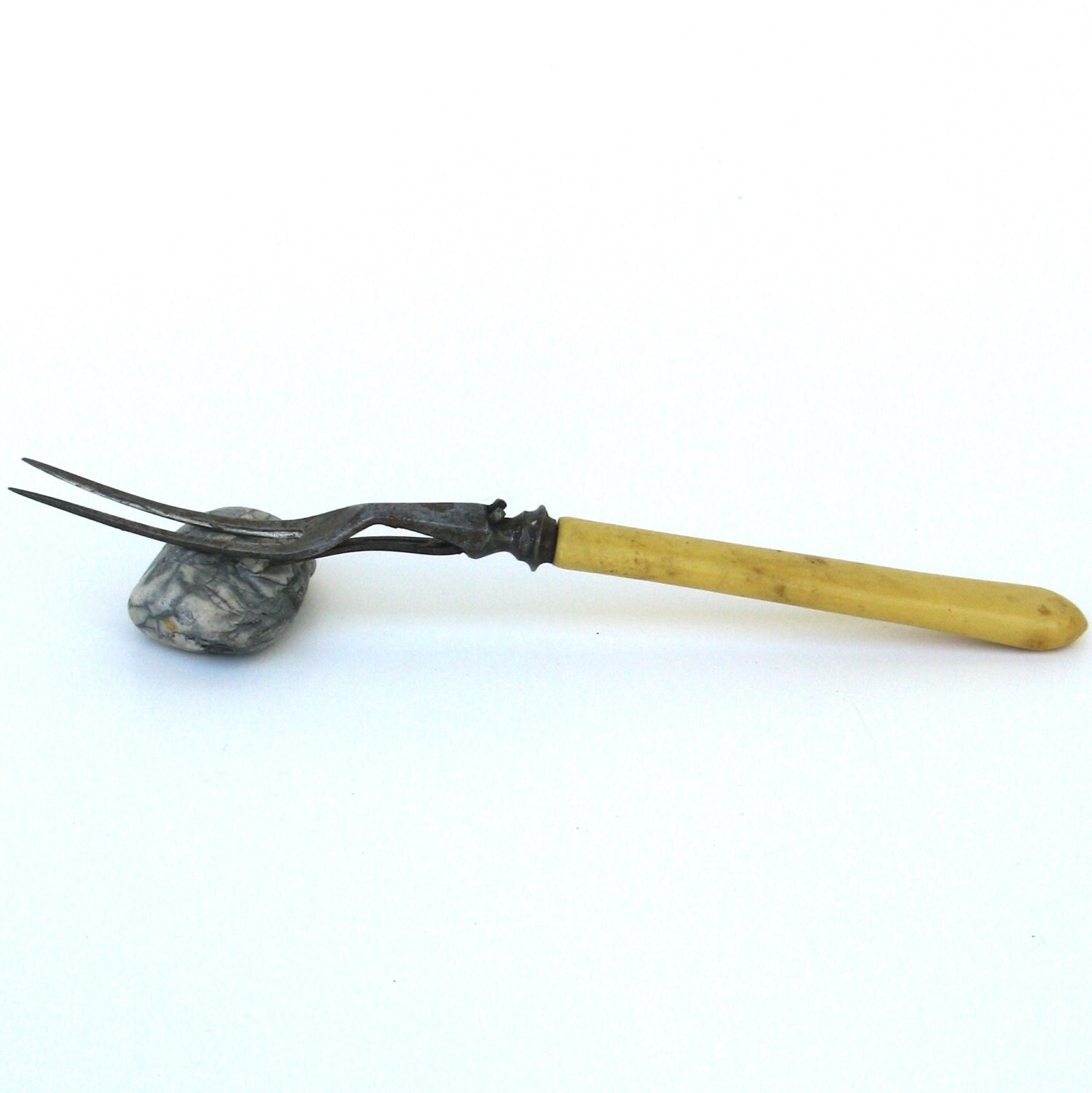 Antique Serving Fork ... Vintage Utensil ... Old Steel and Bakelite - Etsy