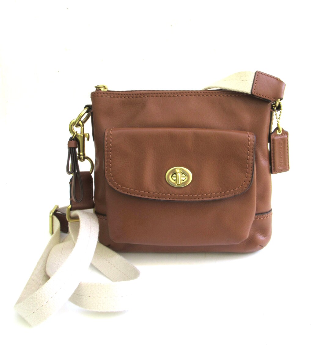 Vintage Coach Park Swingpack Leather Bag ... Classic Shoulder Turnlock ...