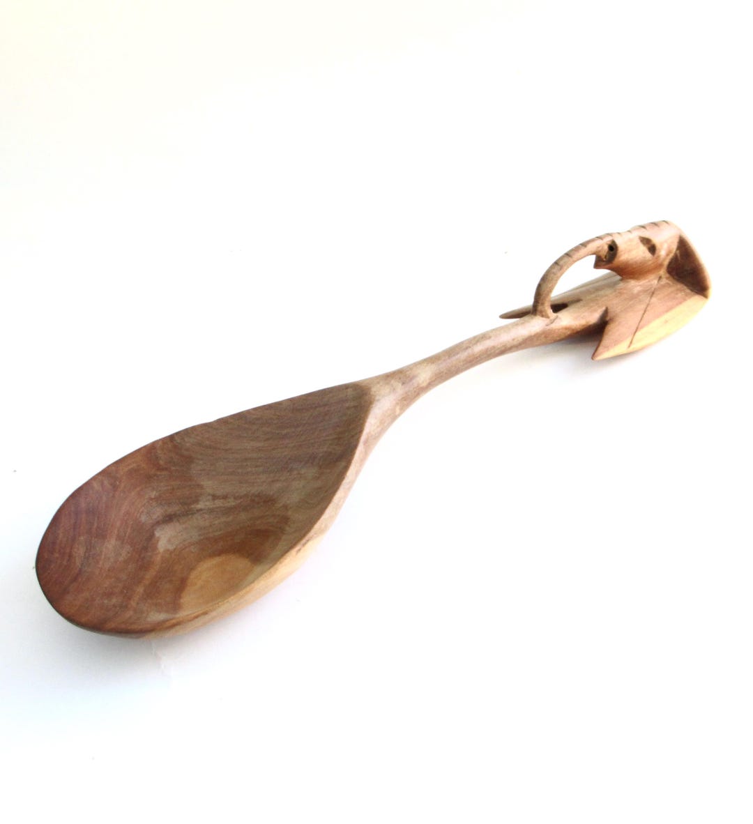 African Wooden Spoon ... Large Hand Carved Elephant Ladle ... Handmade ...