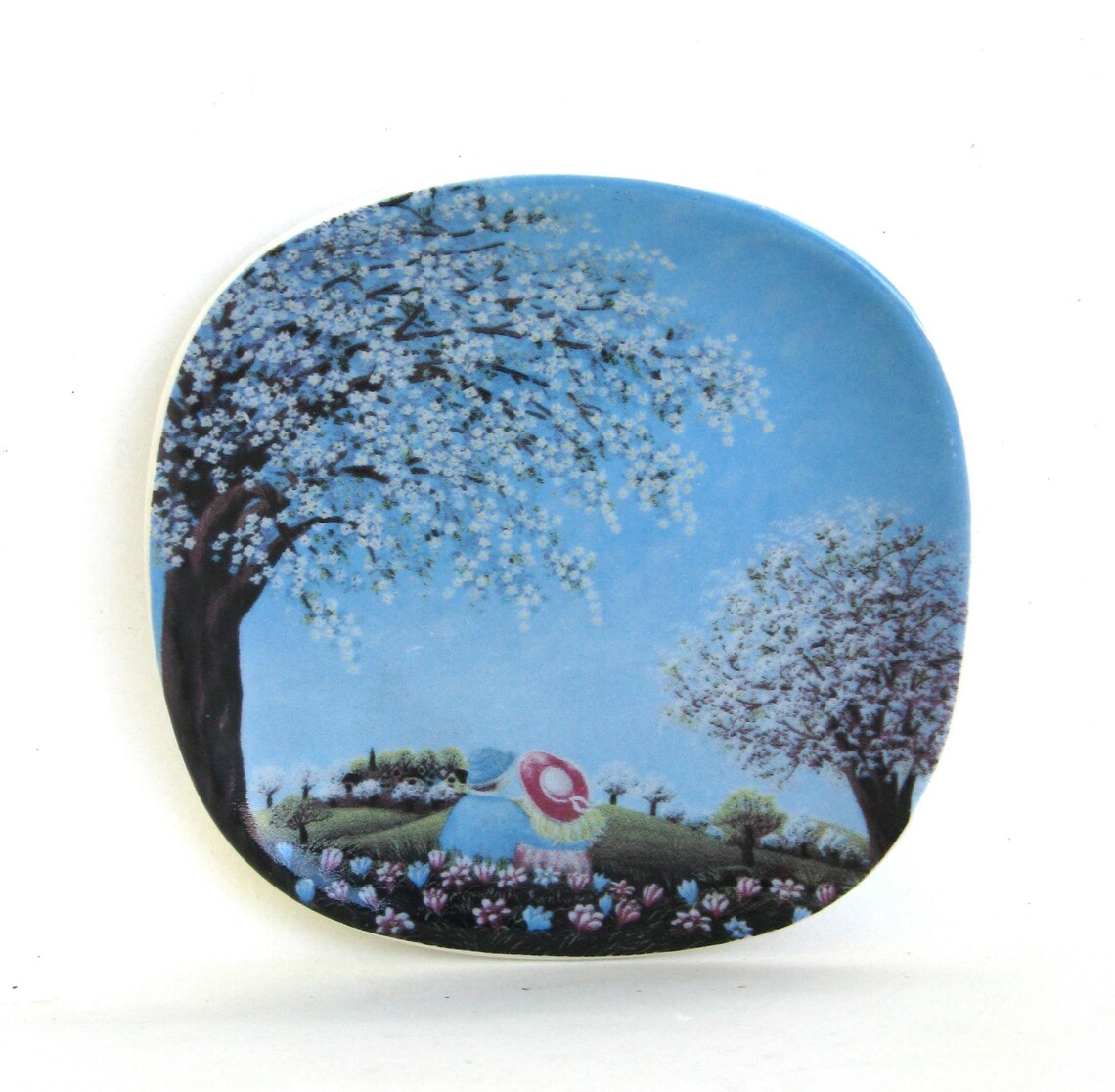 Vintage Finnish Ceramic Wall Tile Plaque ... Decorative Spring Wall ...