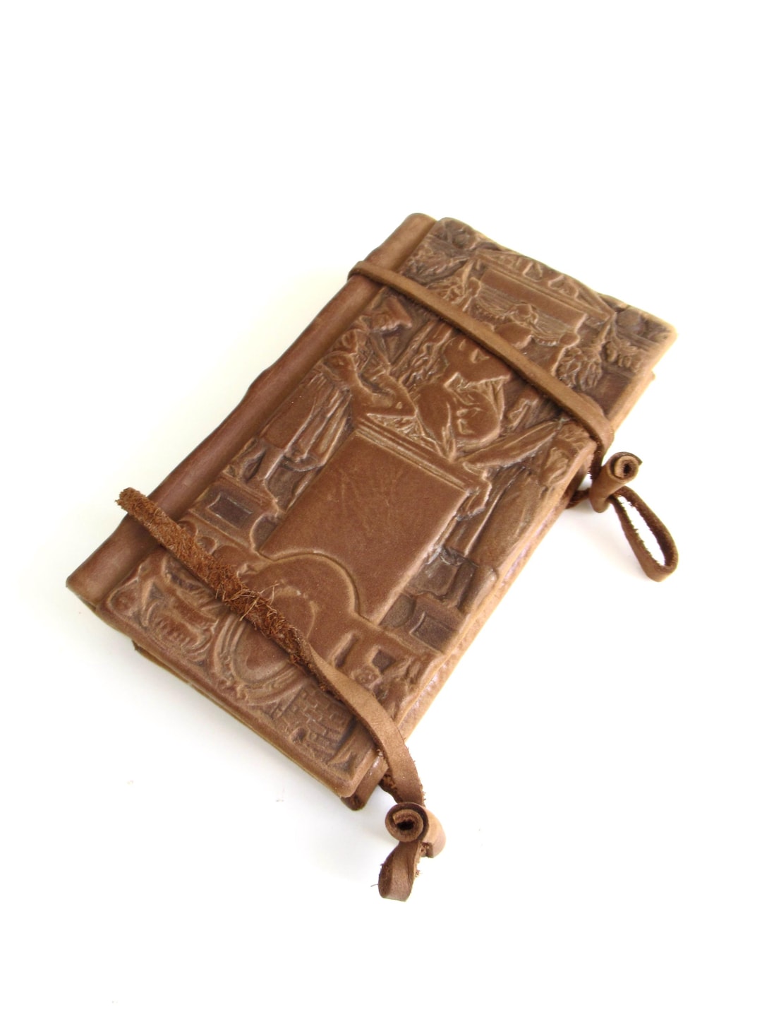Handmade Italian Leather Journal ... Amazing Book ... Hand Made Paper ...