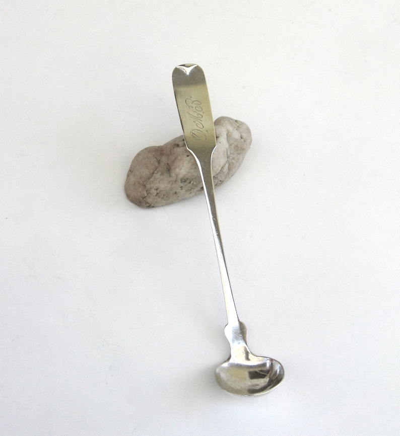 Antique Early American Spoon ... Coin Silver Colonial Mustard - Etsy