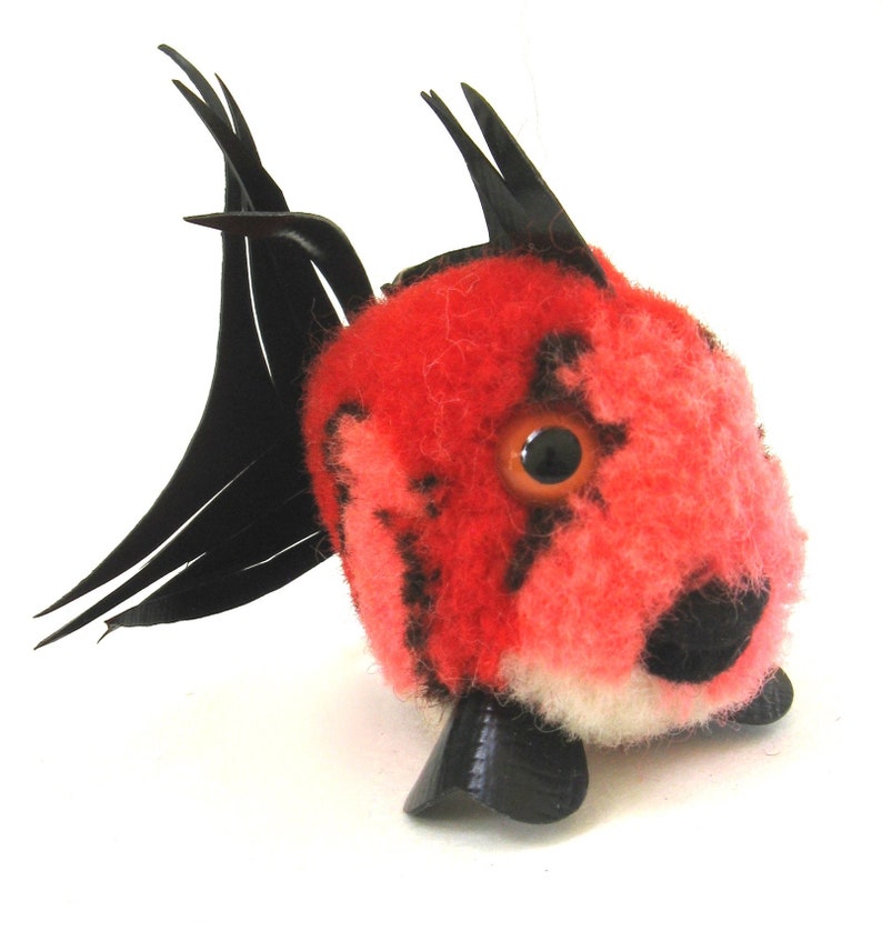 Vintage Miniature Steiff Fish ... Pom Pom Red Coral Fish - Etsy