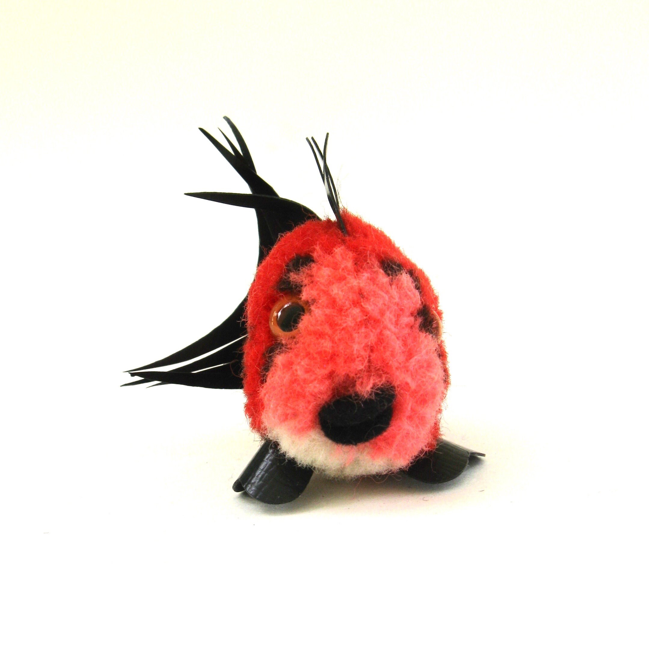 Vintage Miniature Steiff Fish ... Pom Pom Red Coral Fish | Etsy