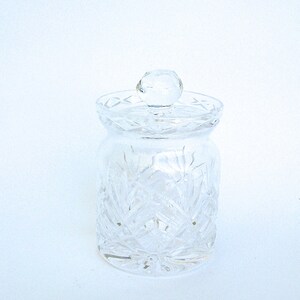Vintage Cavan Crystal Lidded Jar ... Vintage Irish Crystal ... Jam Jar ...
