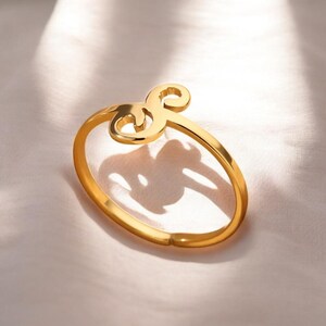 Gold Initial Letter Ring – A-Z Stainless Steel Alphabet Ring, Trendy ...