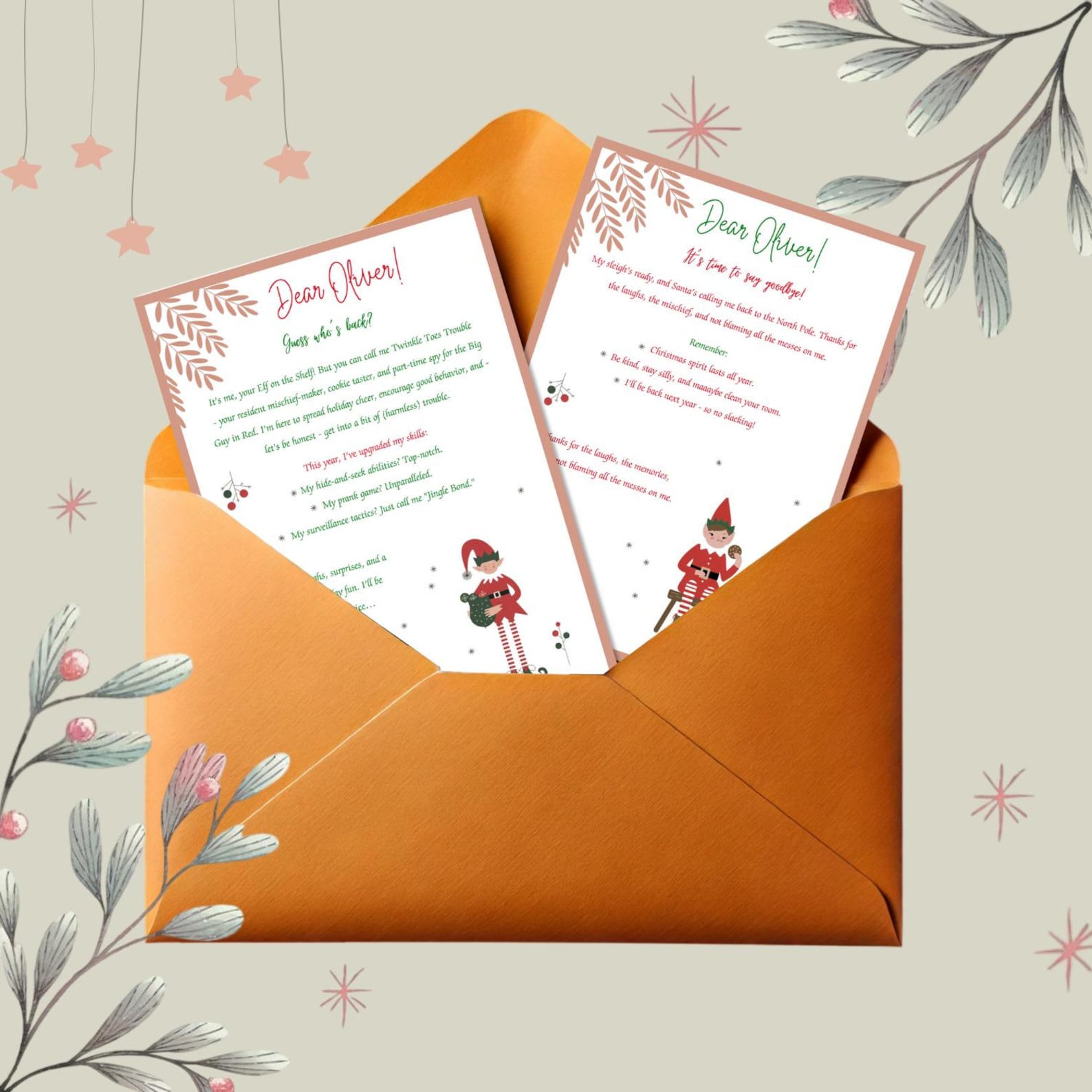 Elf on the Shelf Welcome Letter - Printable Christmas Elf Arrival ...