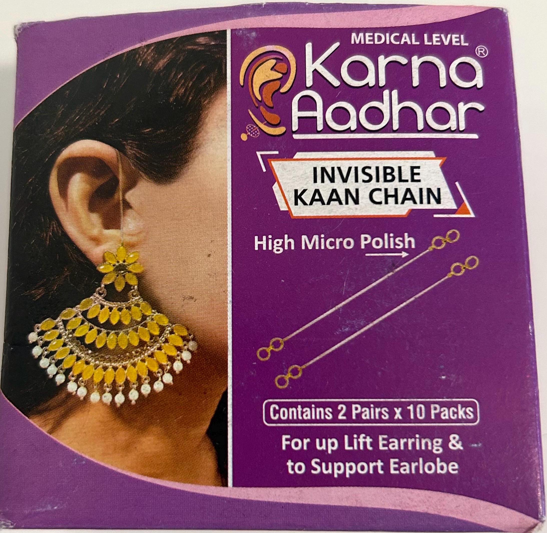 Saharey for Heavy Earring/invisible Ear/kaan Chain: Transparent ...