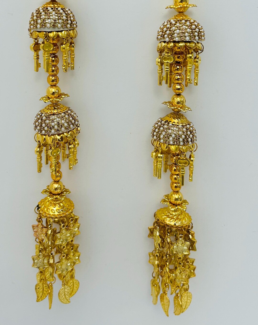 Punjabi Wedding Kundan Kaleera: Indian Kalira/ Hand Hanging Traditional ...