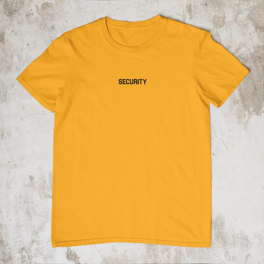 Security Uniform Shirt for Staff Bodyguard Concerts Work Events Job ...