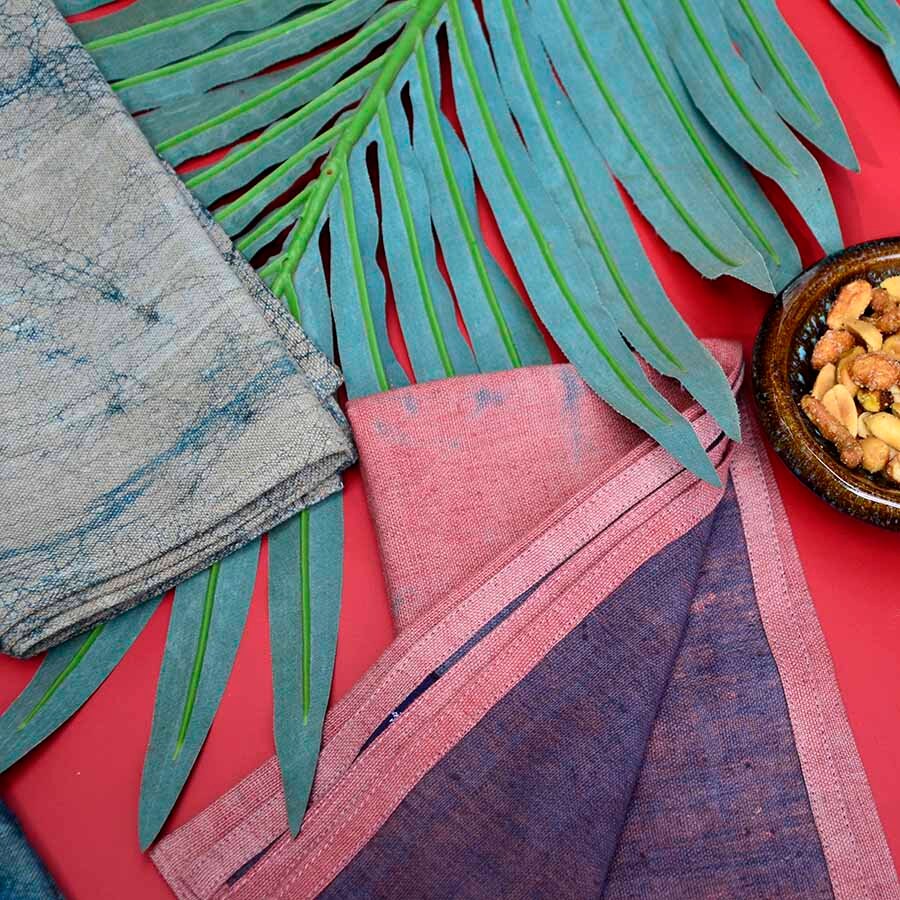 Textural off White Napkins / Marbled Sustainable Holiday Gift House ...