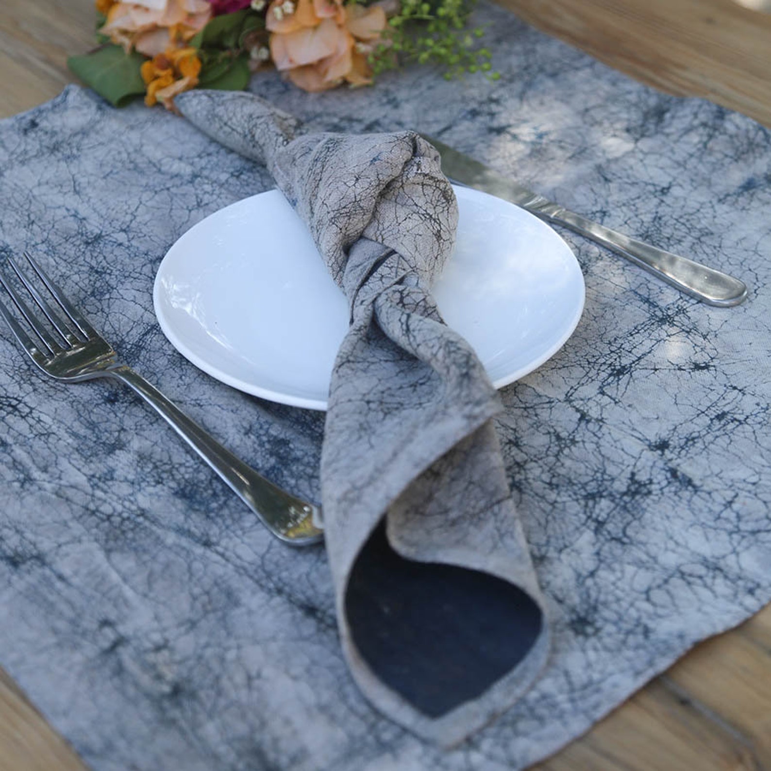 Textural off White Napkins / Marbled Sustainable Holiday Gift House ...