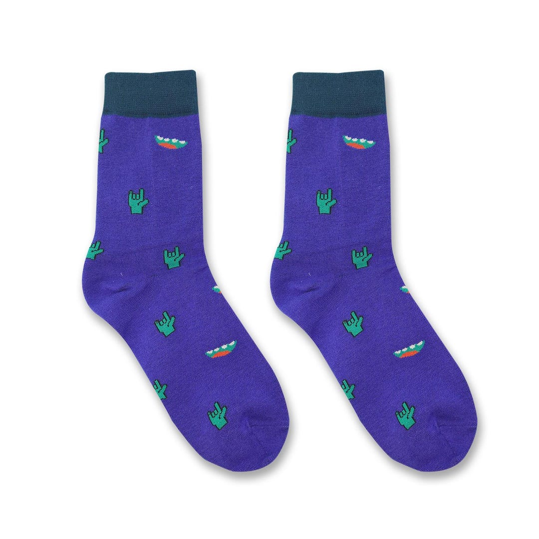 Purple Rock Socks - Made in Korea! Soft and Stretch Cotton-blend Socks ...
