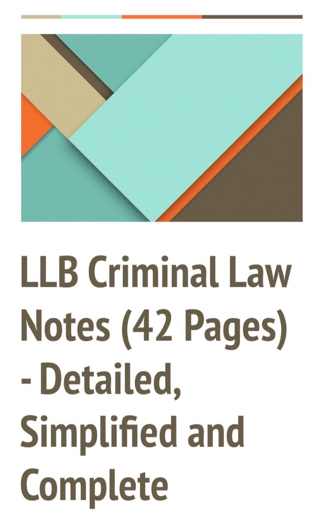 LLB Criminal Law Notes | UK Law Revision Guide | Digital Exam Study ...