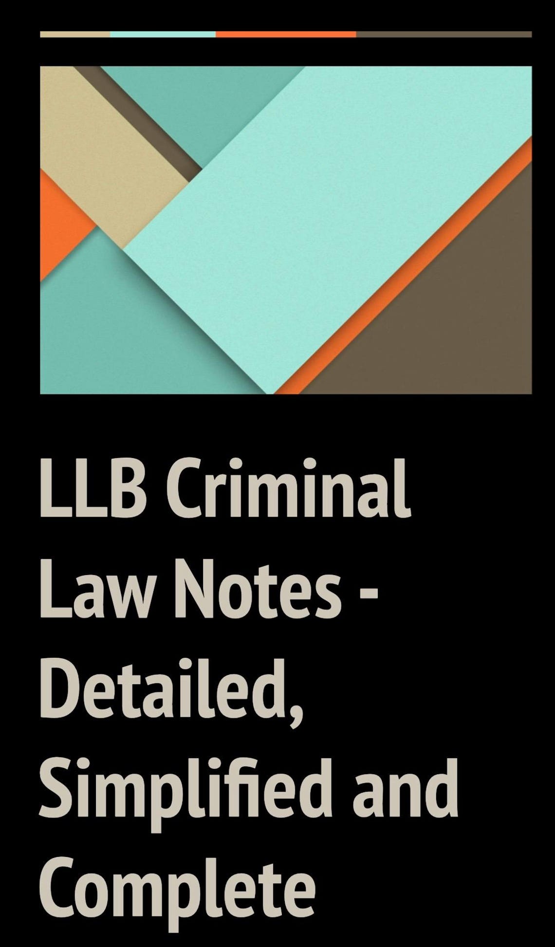LLB Criminal Law Notes | Law Revision Guide | Digital Exam Study Pack ...