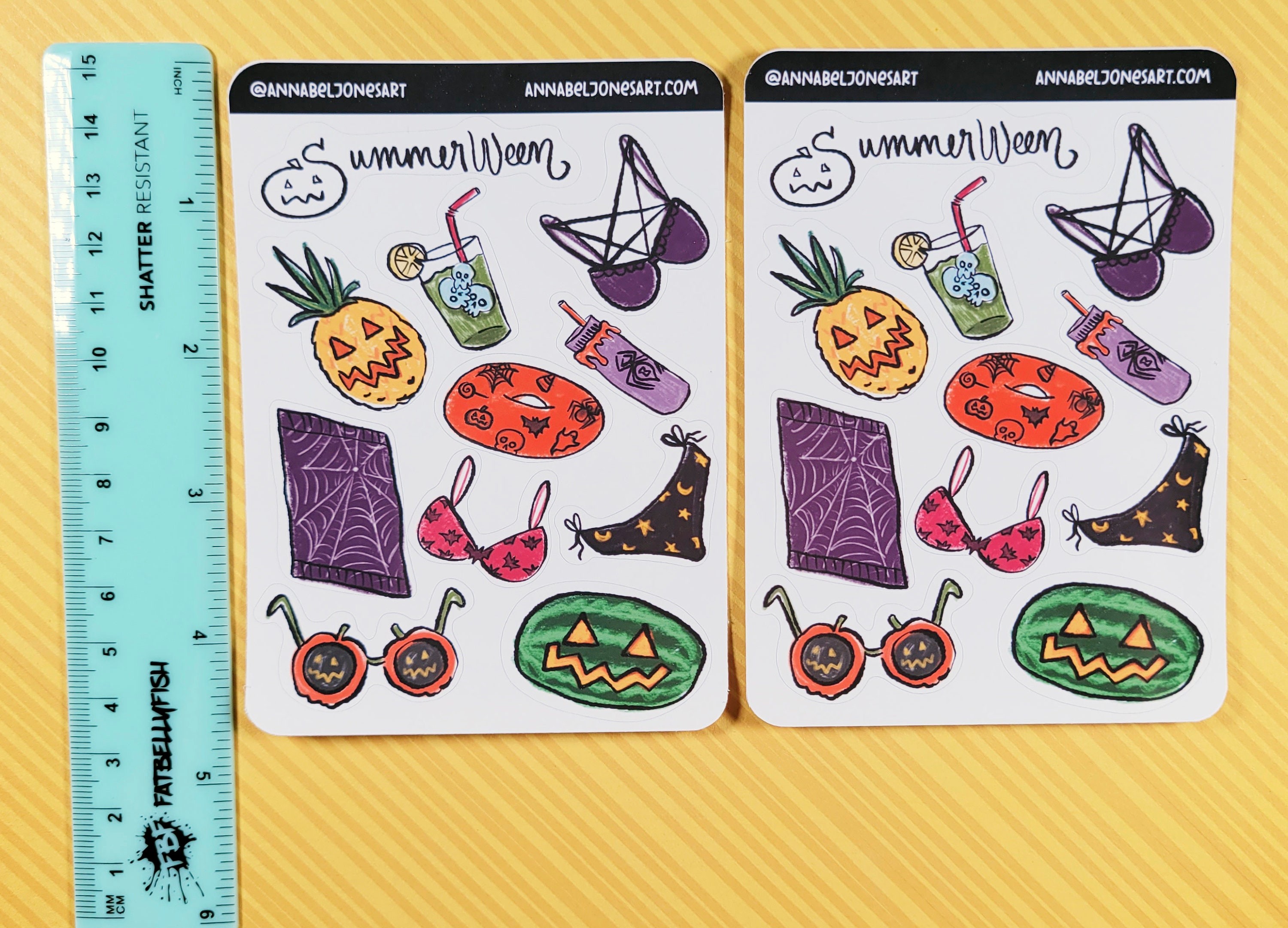 Summerween Gloss Stickers - Etsy