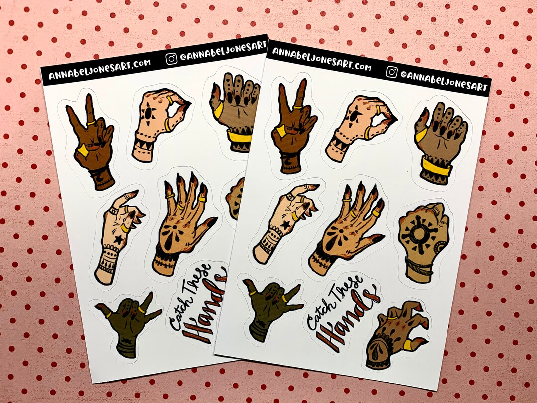 Goth Hands Gloss Stickers - Creepy Spooky Dark Tattoo Henna - Etsy