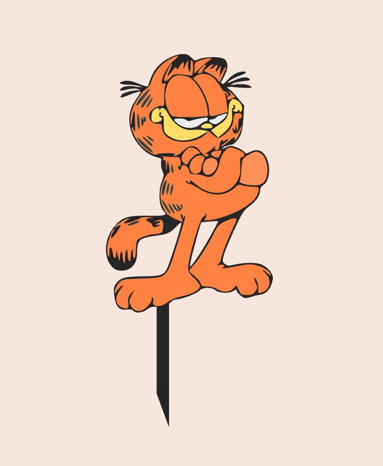 3D Garfield Inspired Cake Topper - Etsy