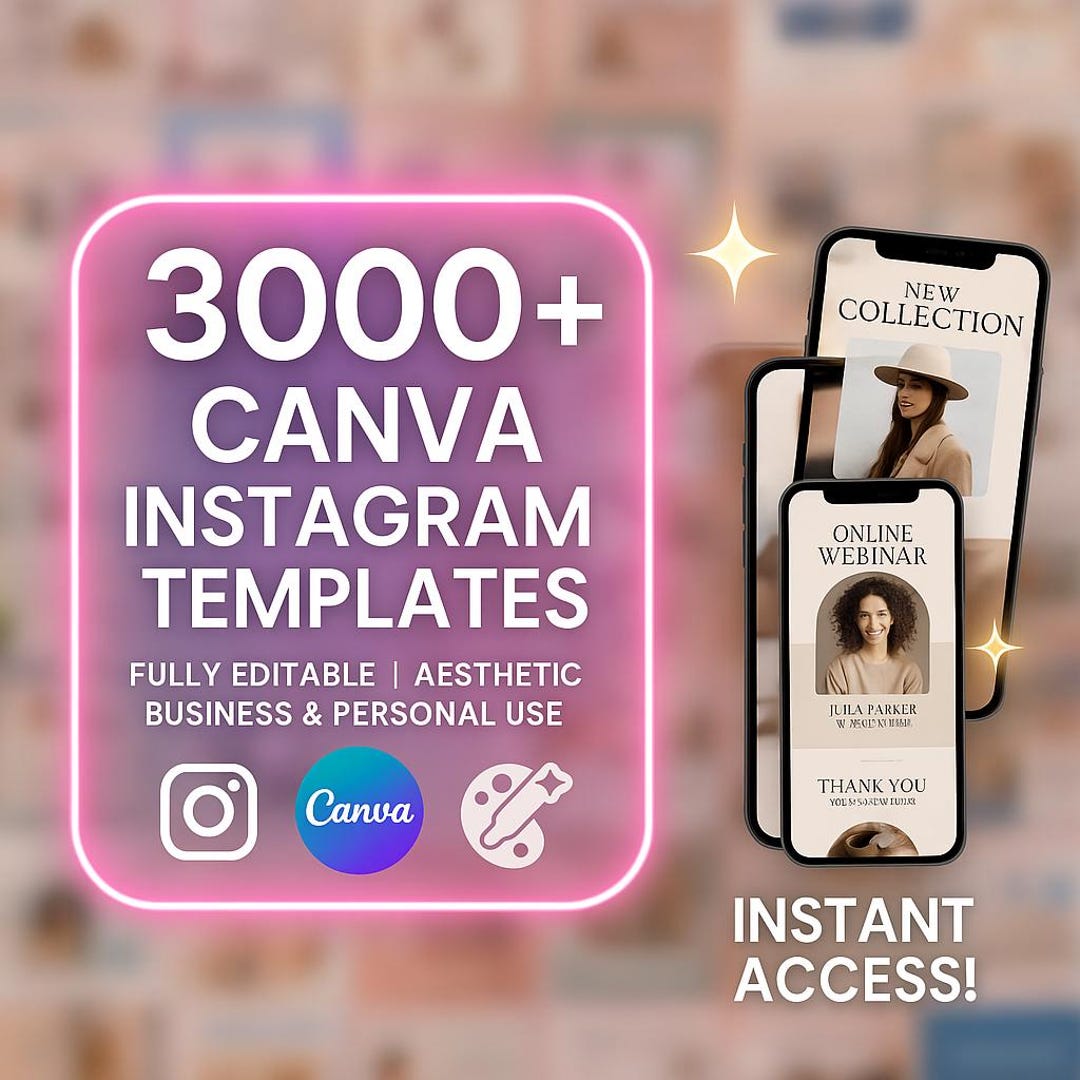 3000+ Canva IG Templates – Aesthetic Instagram Bundle – Beauty, Diet ...