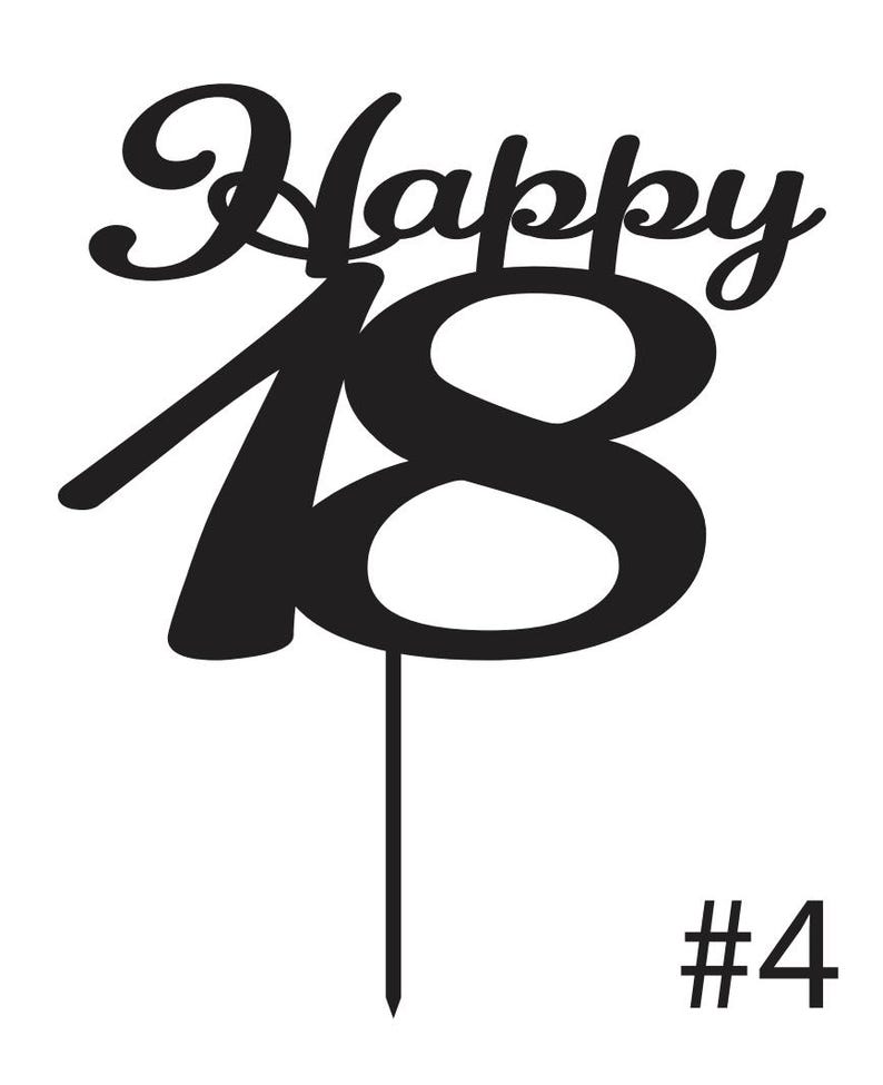 18th Birthday Cake Topper - Etsy