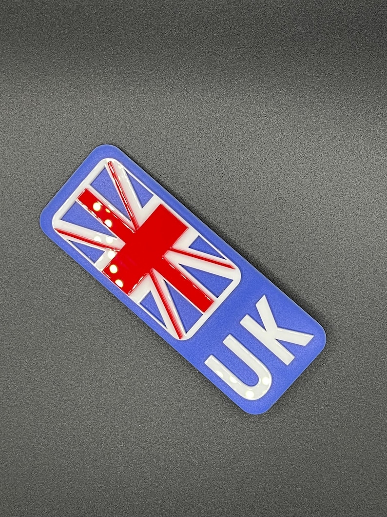 UK Registration Flag Badge at the Beginning of Registration Number ...