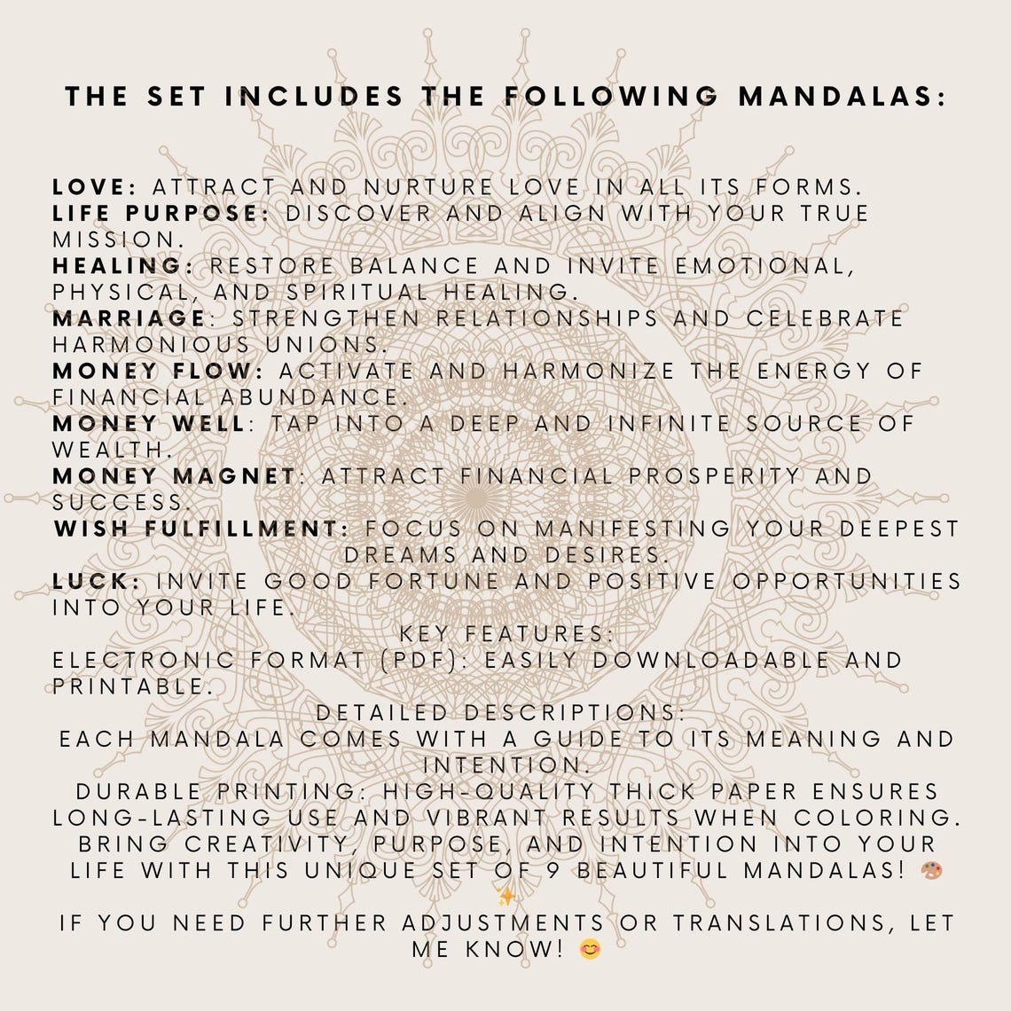 9 Core Mandalas Coloring Pages Set: Hand-drawn Designs With ...