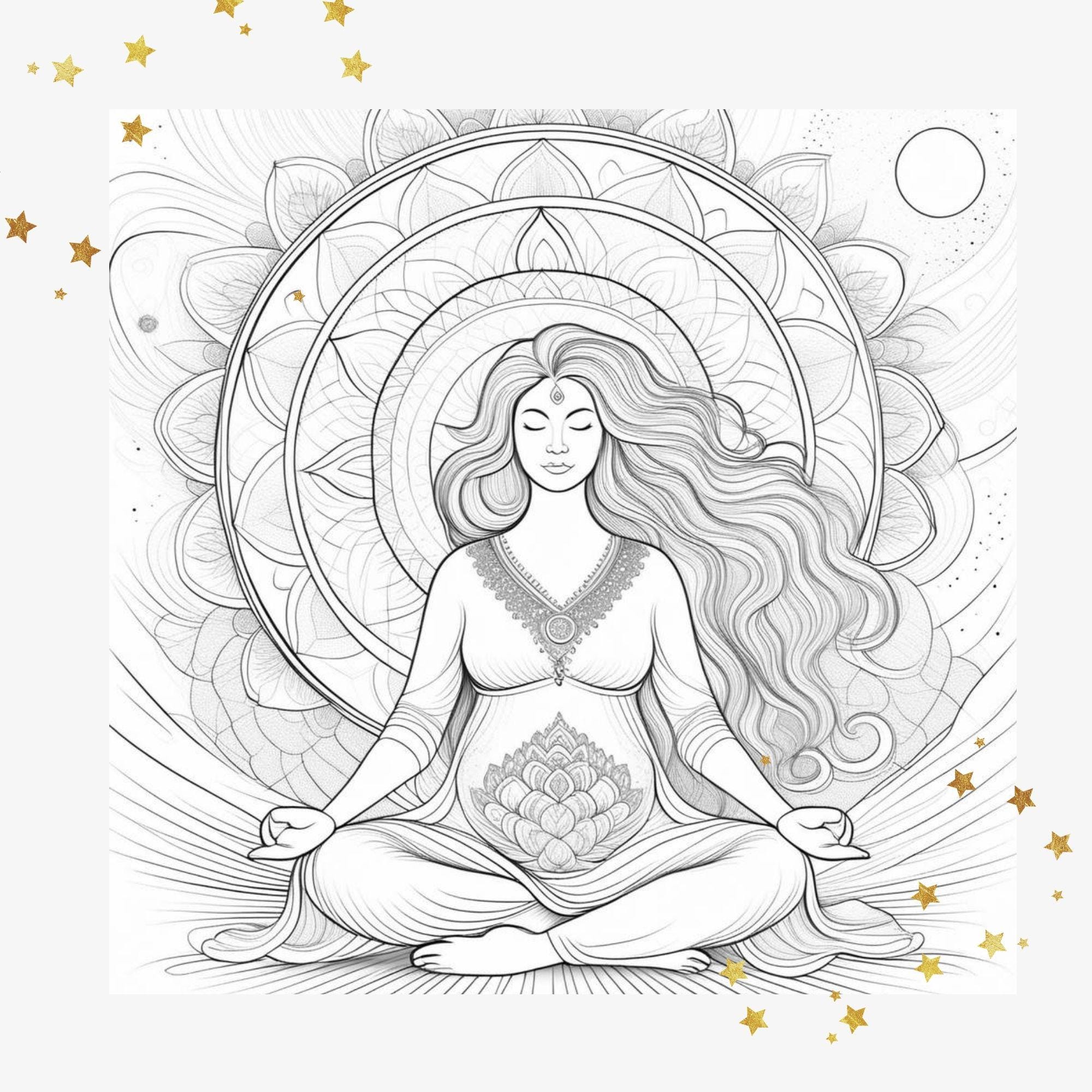 28 Mandala Coloring Pages for Pregnancy Intention + 30 Affirmation ...