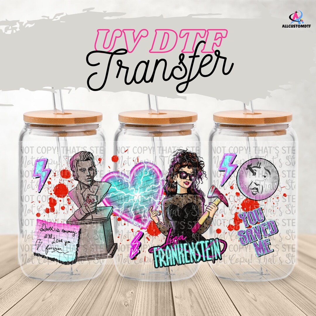 UV DTF Transfer Frankenstein Girl Design, Custom Monster Uv Dtf ...