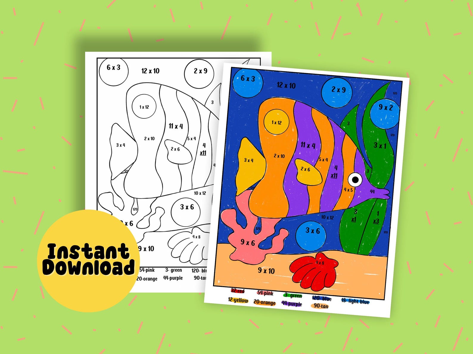 Simple Multiplication Color by Number - Etsy