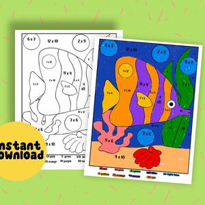 Simple Multiplication Color by Number - Etsy