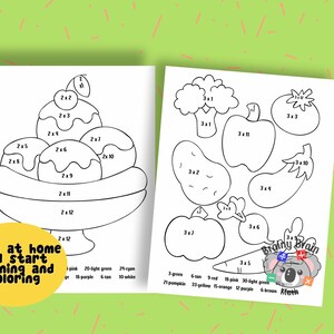 Simple Multiplication Color by Number - Etsy