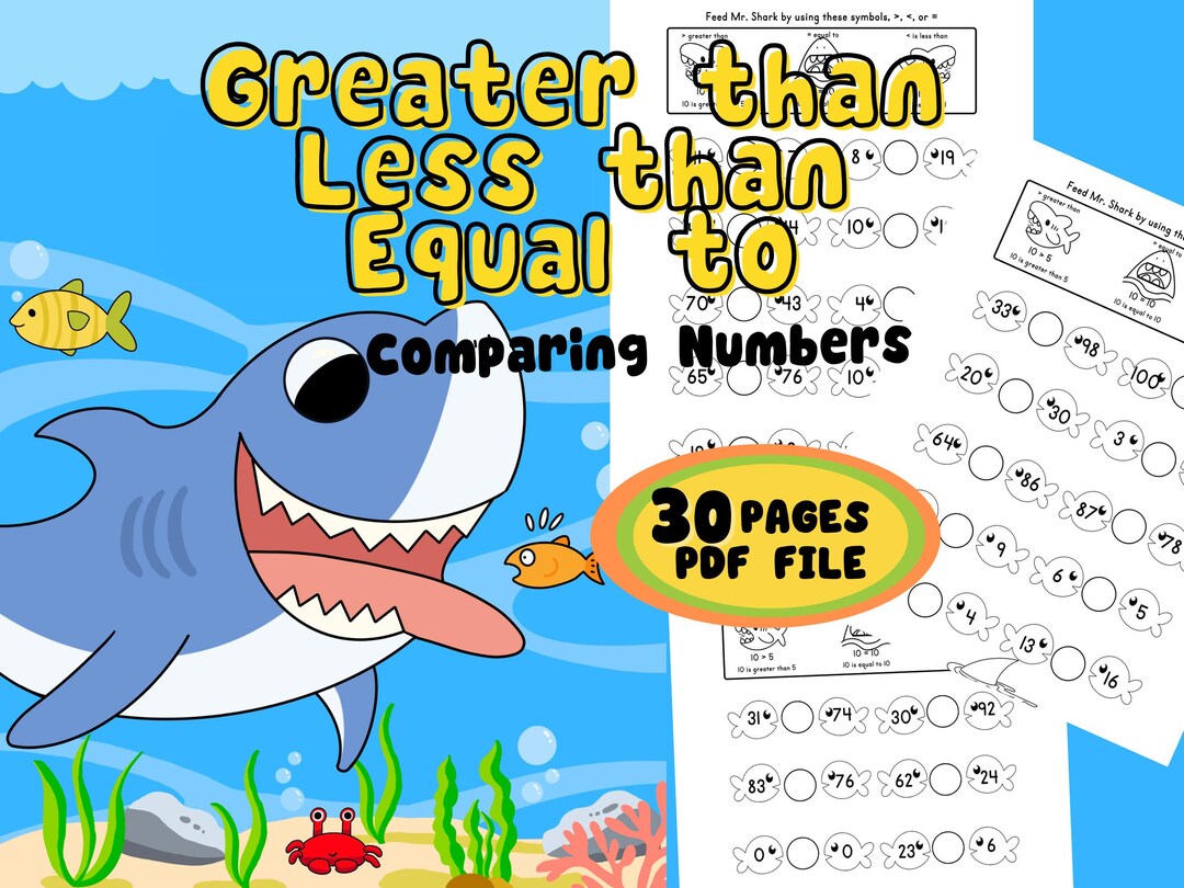 Greater Than Less Than or Equal to Worksheets, Comparing Numbers 1-100 ...