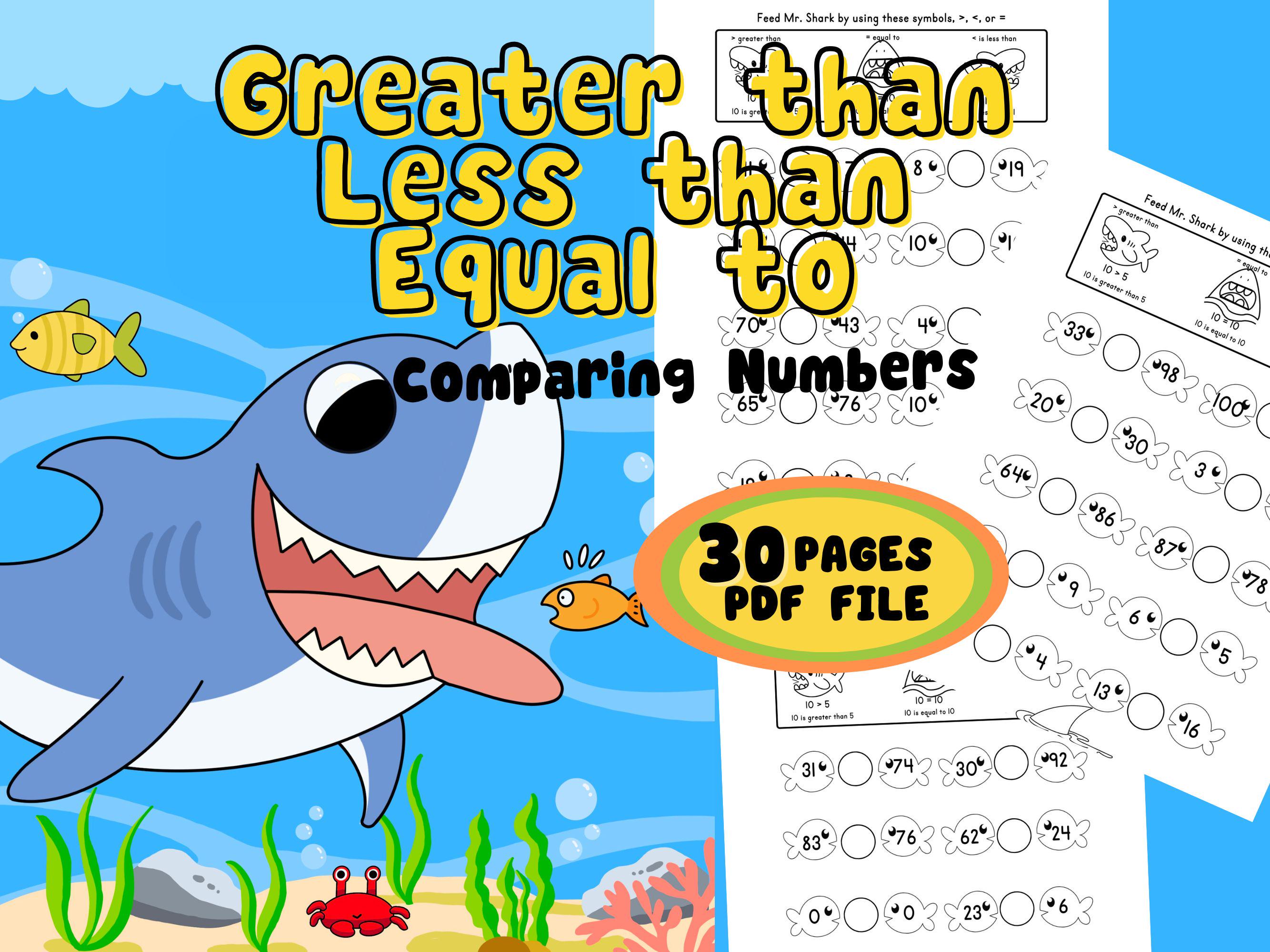 Greater Than Less Than or Equal to Worksheets, Comparing Numbers 1-100 ...