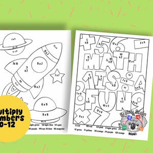 Simple Multiplication Color by Number - Etsy